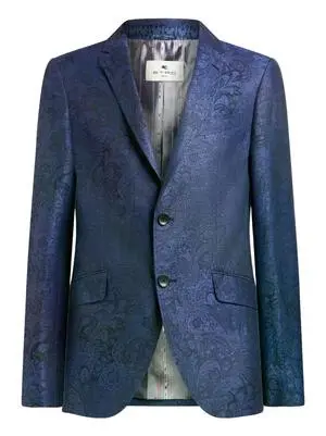 Etro Single-breasted Paisley Blazer - Blue