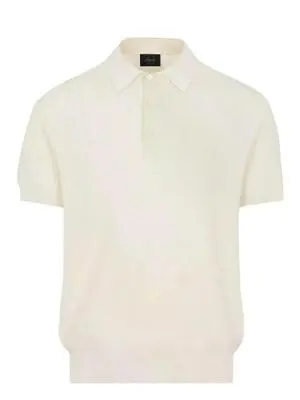 Brioni Weaving Short-sleeve Polo Shirt - Neutrals