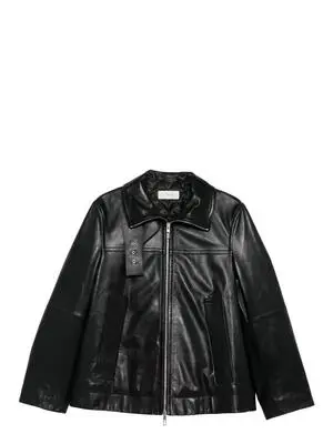 Sportmax Leather Jacket - Black