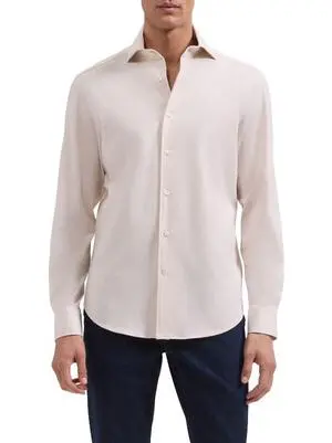 Bugatchi Devon Ooohcotton® Button-up Shirt - Almond
