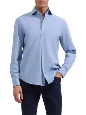 Bugatchi Devon Ooohcotton® Button-up Shirt - Classic Blue