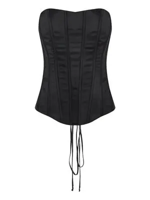 OLYMPIAH Grecia Panelled Corset - Black
