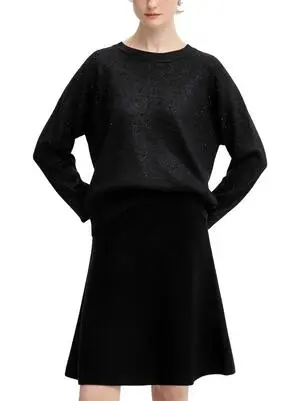 Dkny Sparkle Hotfix Sweater - Black