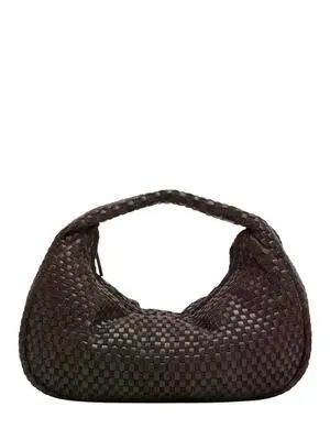 ST. AGNI Mini Bon Bon Woven Satchel - Brown