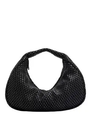 ST. AGNI Bon Bon Lattice-weave Tote Bag - Black