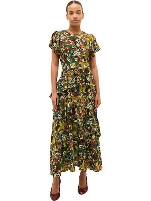 MARIE OLIVER Floral Tiered Flounce Dress - Bloom