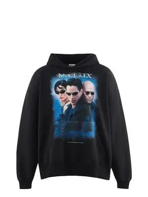 SAINT MXXXXXX Matrix Print Hoodie - Black