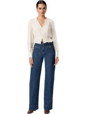 Paige Sasha 32 Wide Leg Jean - Denim