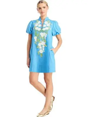 Mestiza New York Elliana Embroidered Mini Dress - Blue