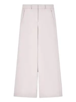 Giorgio Armani Virgin Wool Wide Leg Trousers - Black / White / Pink / Gray