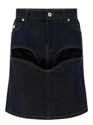 JEAN PAUL GAULTIER Cutout Denim Mini Skirt - Blue