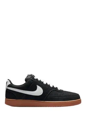 Nike Court Vision Low Fl Gum Sneakers - Black/gum Medium Brown/white