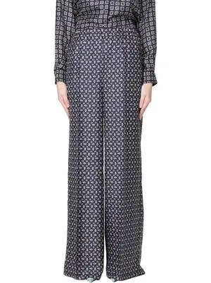 Max Mara Printed Wide Leg Trousers - Blue