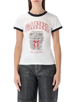 GANNI T-shirt - White