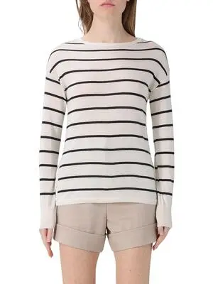 Max Mara Max Mara Striped Fine Knit Pullover Blue