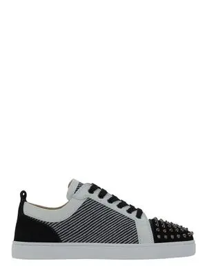 CHRISTIAN LOUBOUTIN Louis Flat Calf Spikes - Black