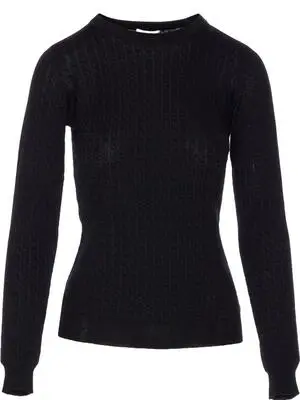 ELISABETTA FRANCHI Wool Blend Crewneck Sweater
