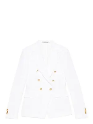 Tagliatore Cotton Single-breasted Jacket - White