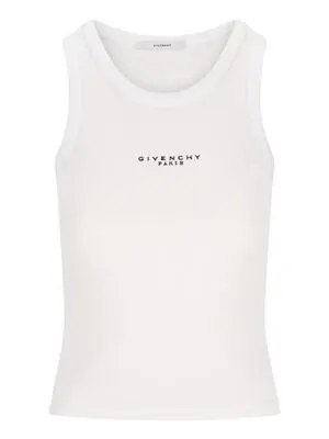 Givenchy Logo Cotton Tank Top - White