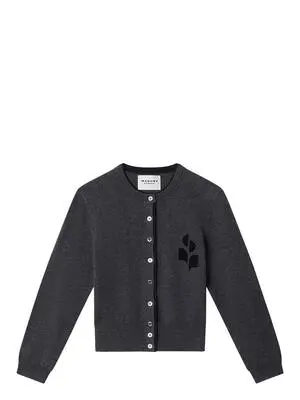 MARANT ETOILE Lona Wool And Cotton Cardigan - Grey