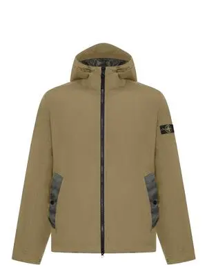 Stone Island Raincoat With Hood - Green