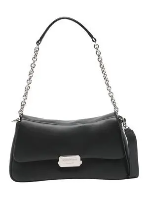 Emporio Armani Leather Shoulder Bag - Black