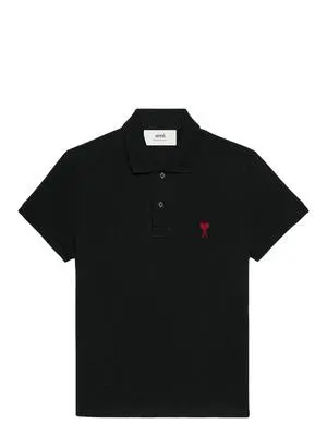 Ami De Coeur Cotton Polo Shirt - Black
