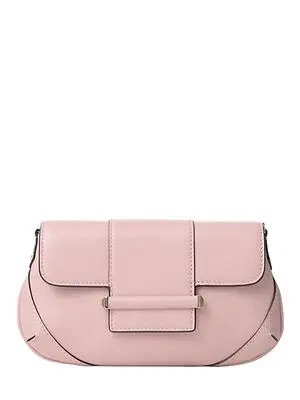 JIMMY CHOO Leather Shoulder Bag With Chain Strap - Rose/shiny Gold