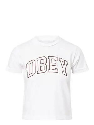 Obey Collegiate Cotton-jersey T-shirt - White