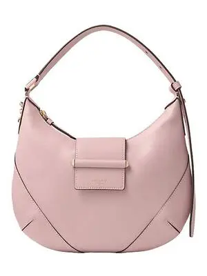 JIMMY CHOO Small Leather Hobo Shoulder Bag - Rose/shiny Gold