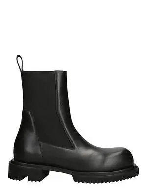 Rick Owens Beatle Gabe Leather Boots - Black