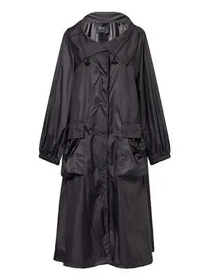 Perfect Moment Parachute Patch-pocket Woven Coat - Black