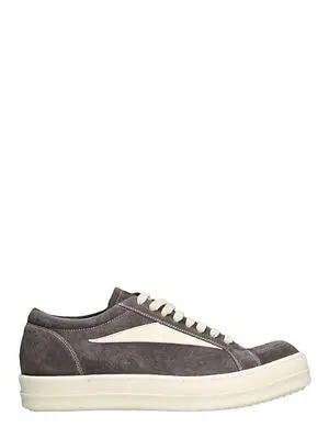 Rick Owens Suede Low-top Trainers - Grey/dark