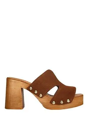 Steve Madden Sunkissed Suede Mules - Brown