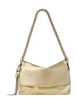 JIMMY CHOO Callie Flap Shoulder Bag - Gold/light Gold