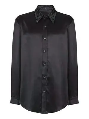 Balmain Crystal-embellished Shirt - Black