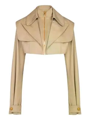 Balmain Gabardine Zip Jacket - Neutrals