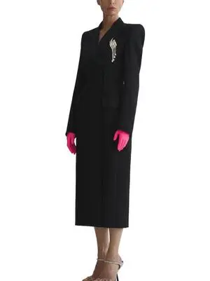 MUGLER Hourglass Coat - Black
