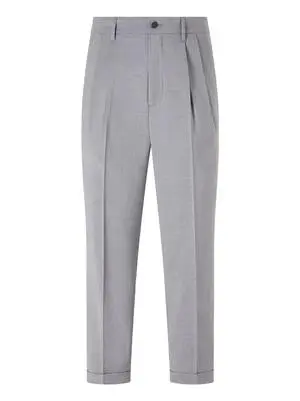 Barena Venezia Straight-leg Pleated Virgin Wool Suit Trousers - Gray