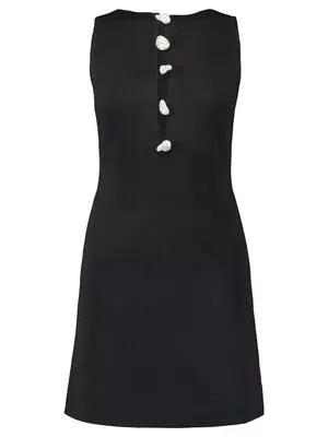 Cult Gaia Doms Button-fastening Midi Dress - Black