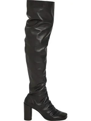 LEMAIRE 80 Leather Over-the-knee Boots - Brown