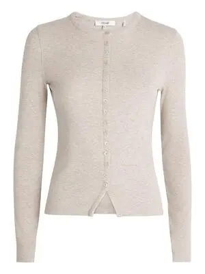 FRAME Modal-blend Button-up Cardigan - Beige