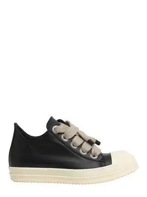 Rick Owens Leather Jumbo Low-top Sneakers - Beige