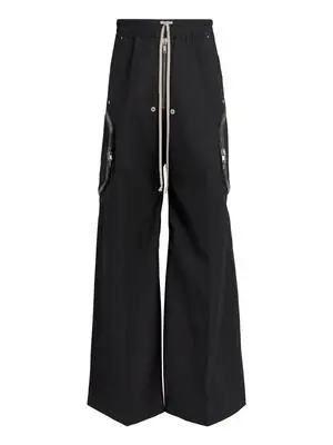 Rick Owens Cotton Heizer Belas Cargo Trousers - Black