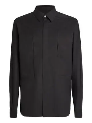 Rick Owens Cotton Fog Overshirt - Black
