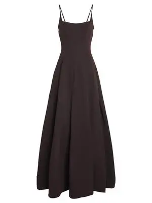 Staud Cotton-blend Joy Maxi Dress - Brown