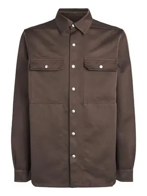 Rick Owens Technical Duchesse Shirt Jacket - Brown