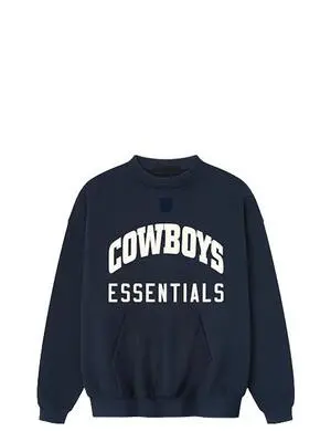 Fear Of God Essentials Cowboys Sport Crewneck Sweatshirt - Dark Sapphire