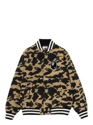 A BATHING APE 1st Camo Varsity Jacket - Yellow