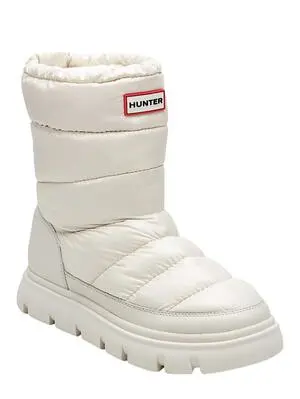 Hunter Maribels 2 Puffer Boots Ivory